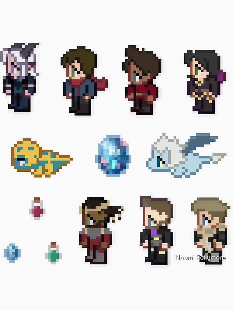 "The Dragon Prince pixel characters" Sticker for Sale by neoshadow413 ...