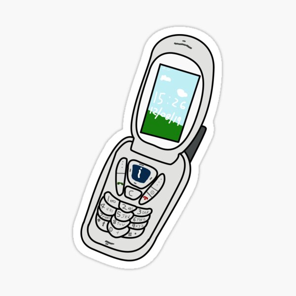 "Flip Phone" Sticker by dominiccivilart | Redbubble
