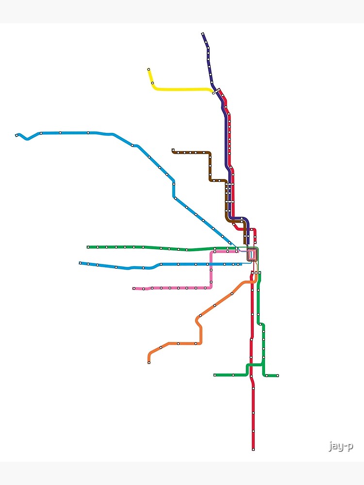"Chicago "L" Map" Poster for Sale by jay-p | Redbubble