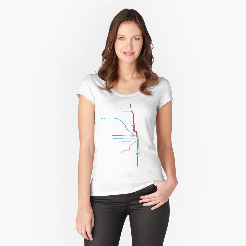 "Chicago "L" Map" Sticker for Sale by jay-p | Redbubble