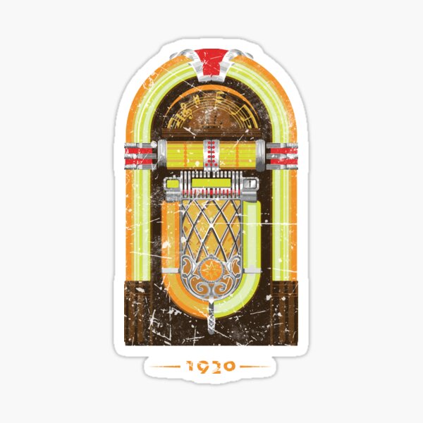 "Jukebox Music Vintage Device HiFi" Sticker by quark | Redbubble