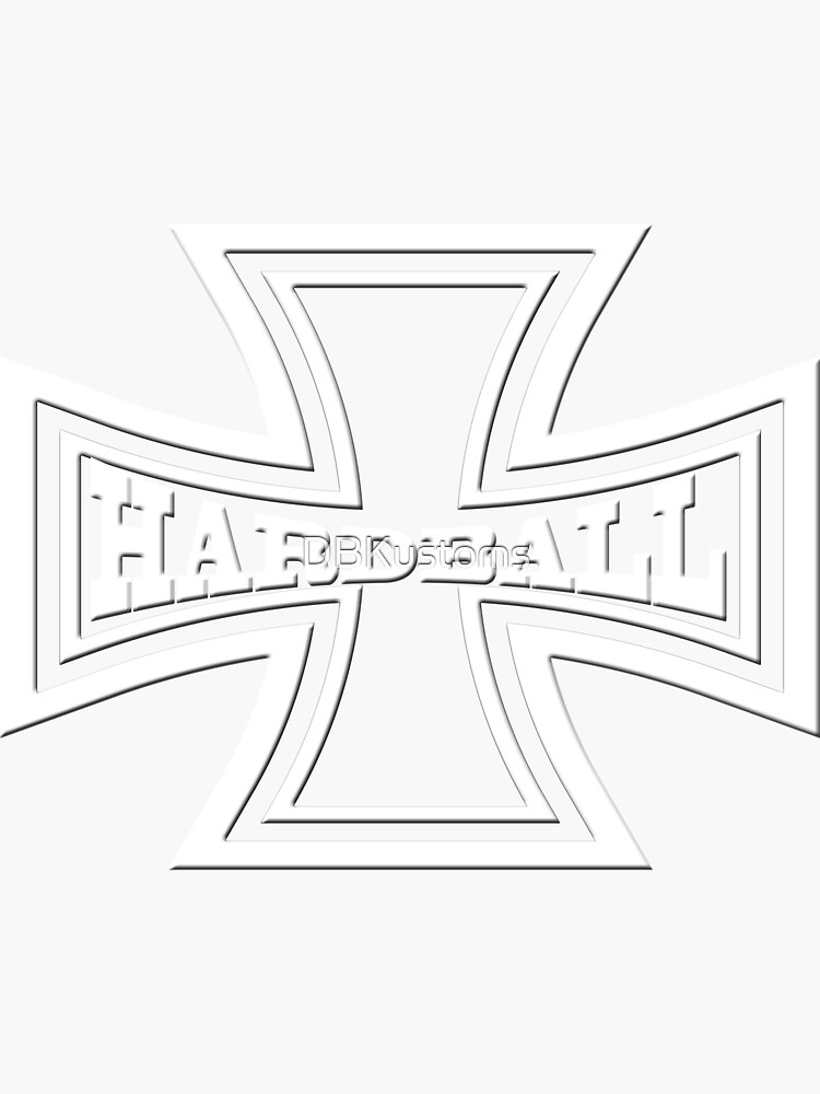 "Victory Hardball Motorcycle Iron Cross" Sticker by DBKustoms | Redbubble