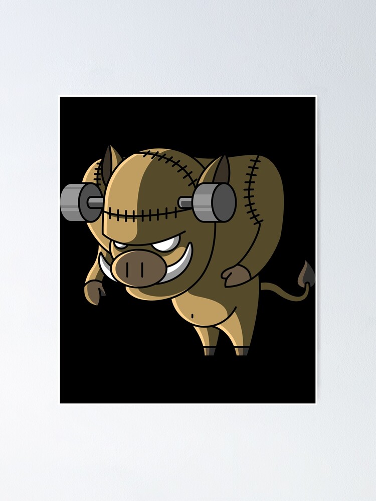 "Frankenstein Pig" Poster by tonstan | Redbubble