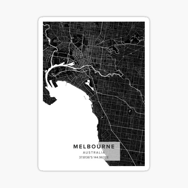 "Melbourne Map" Sticker for Sale by Kara515 | Redbubble