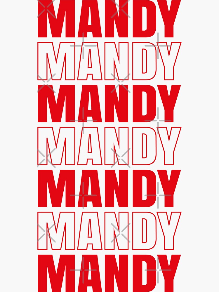 "Mandy" Sticker for Sale by reyreypelcastre | Redbubble