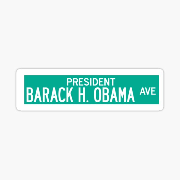 "Barack H. Obama Ave (New York Street Sign)" Sticker for Sale by ...