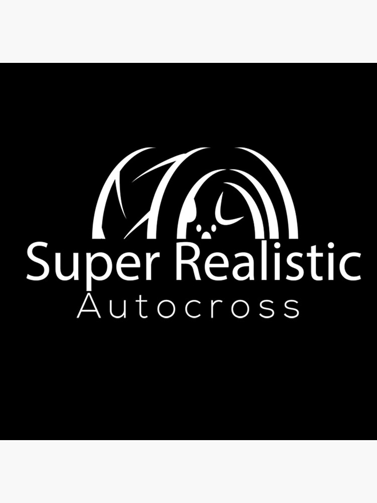 "Basic Super Realistic Autocross Logo - White" Art Print by Doonamai ...