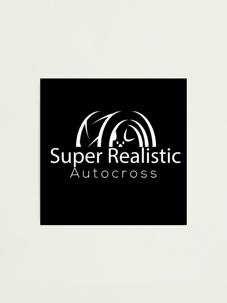 "Basic Super Realistic Autocross Logo - White" Photographic Print for ...