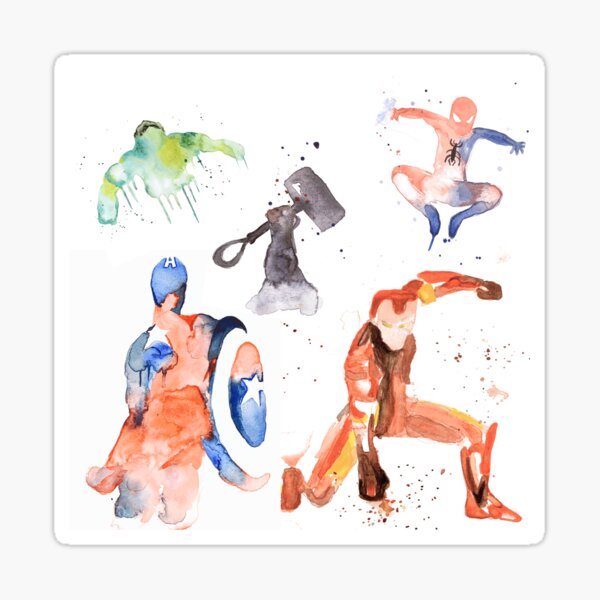"Marvel " Sticker for Sale by saraburke24 | Redbubble