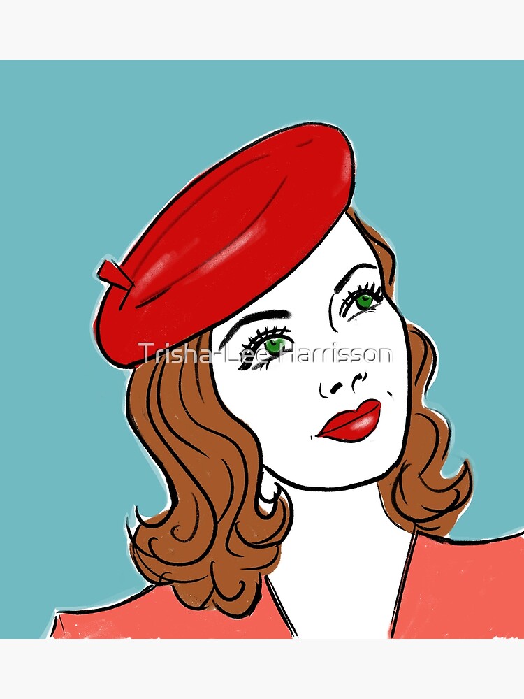 "Girl in a Raspberry Beret" Poster by VintageGreenie | Redbubble