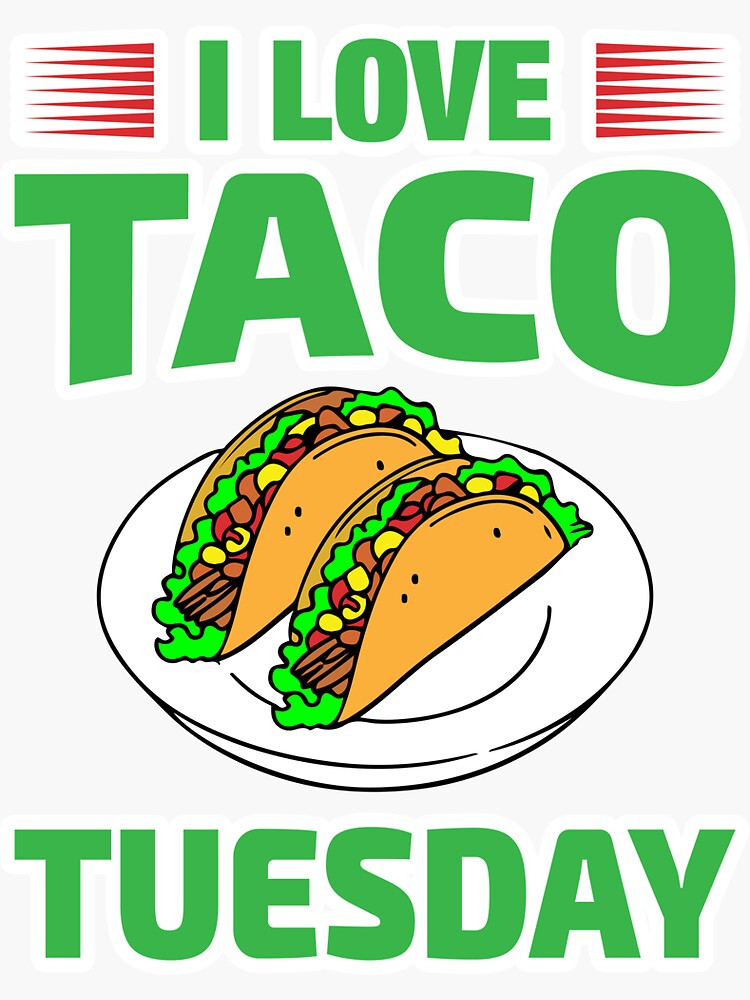 "Comet Crab. I Love Taco Tuesday" Sticker by SavvyTurtle | Redbubble