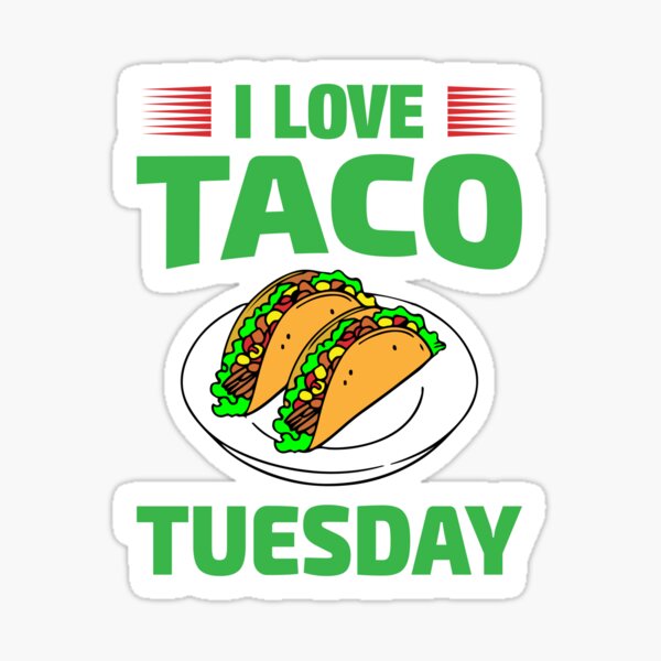 "Comet Crab. I Love Taco Tuesday" Sticker by SavvyTurtle | Redbubble