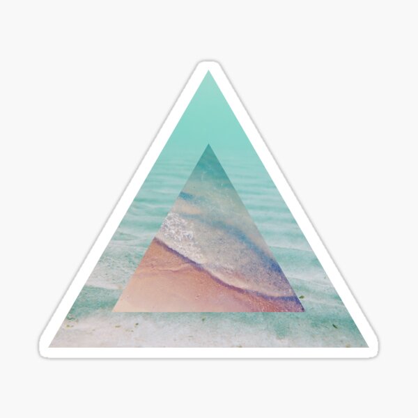 "Bermuda Triangle - Geometric Ocean Waves" Sticker by AllisonDelDuca ...