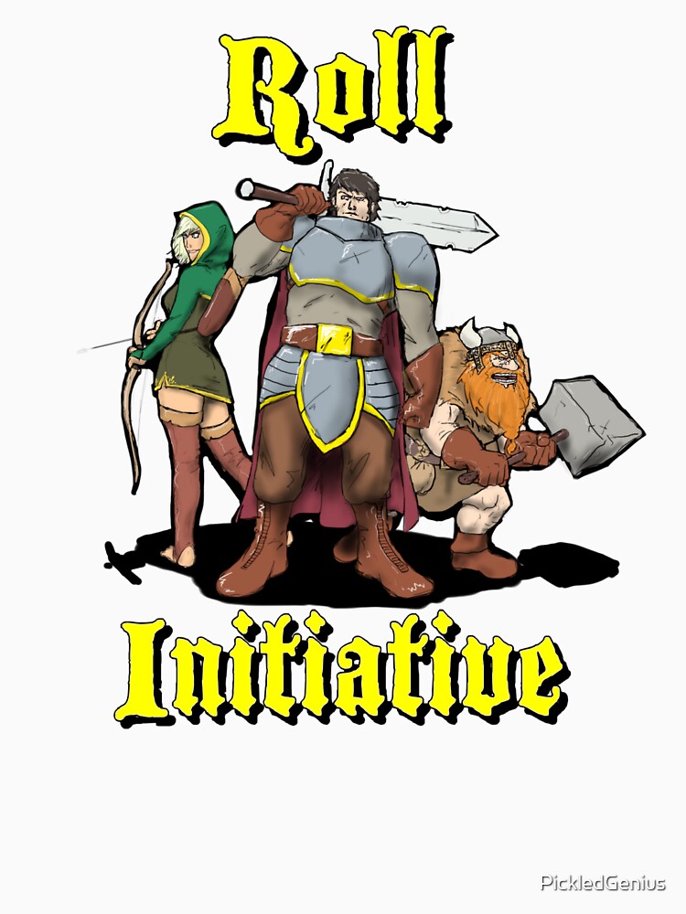 "Roll Initiative" T-shirt for Sale by PickledGenius | Redbubble | rpg t ...