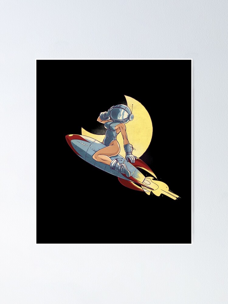 "Rocket Pinup Space Babe" Poster for Sale by supermara | Redbubble