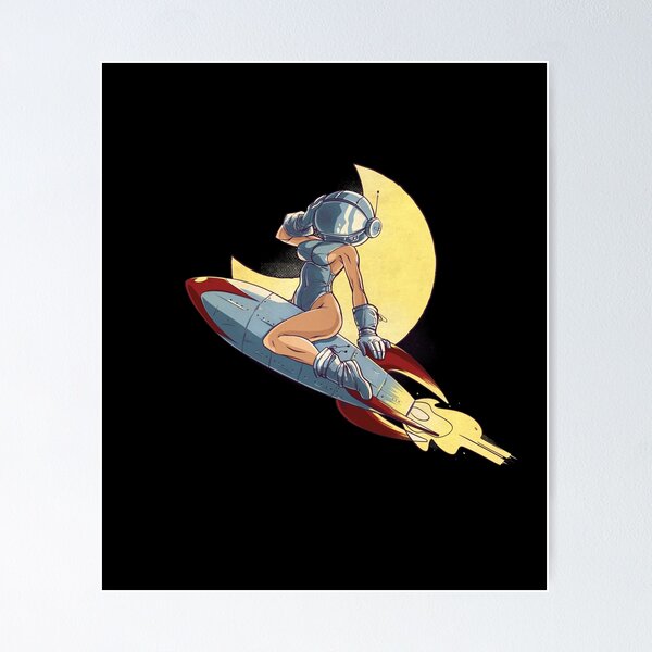 "Rocket Pinup Space Babe" Poster for Sale by supermara | Redbubble