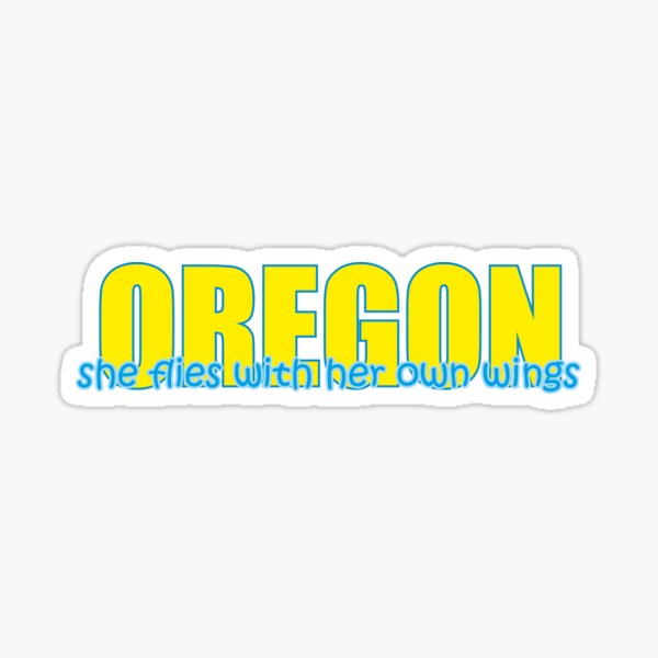 "State of Oregon, motto of Oregon" Sticker for Sale by oleo79 | Redbubble