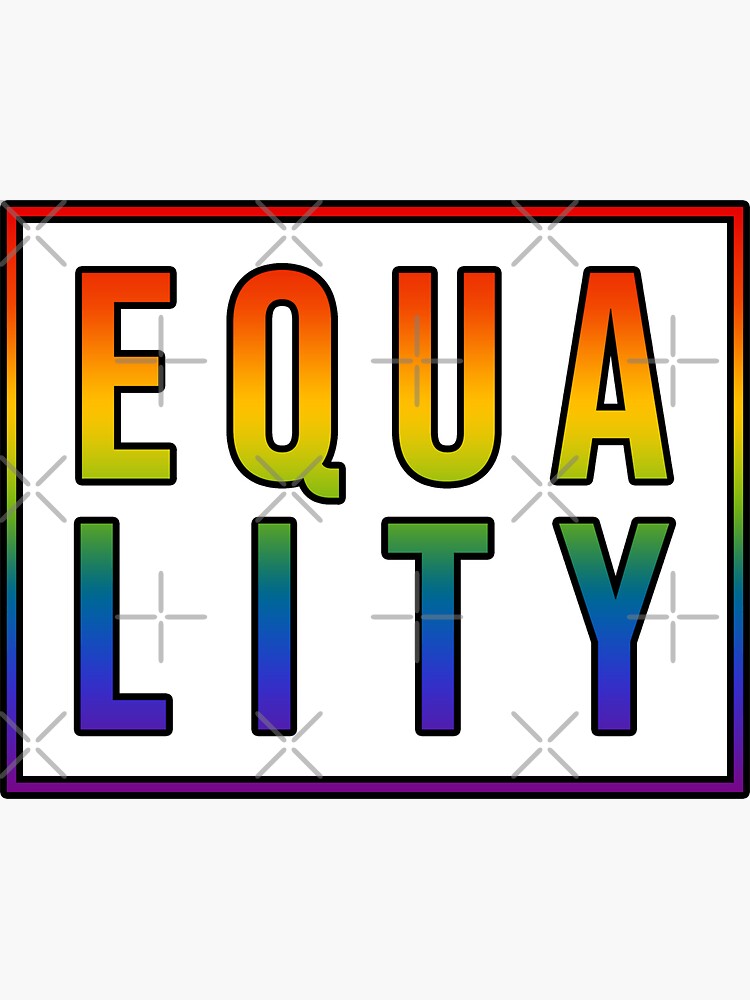 "Equality (Rainbow Gradient)" Sticker by brenda-lee | Redbubble