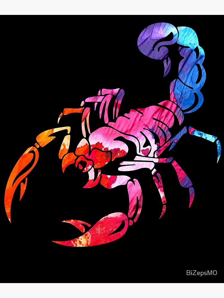 "Psychedelic colorful Scorpion" Poster for Sale by BiZepsM0 | Redbubble