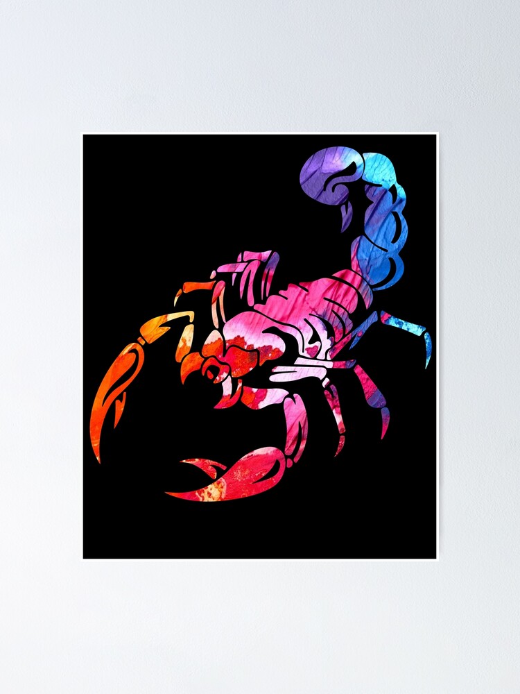 "Psychedelic colorful Scorpion" Poster for Sale by BiZepsM0 | Redbubble