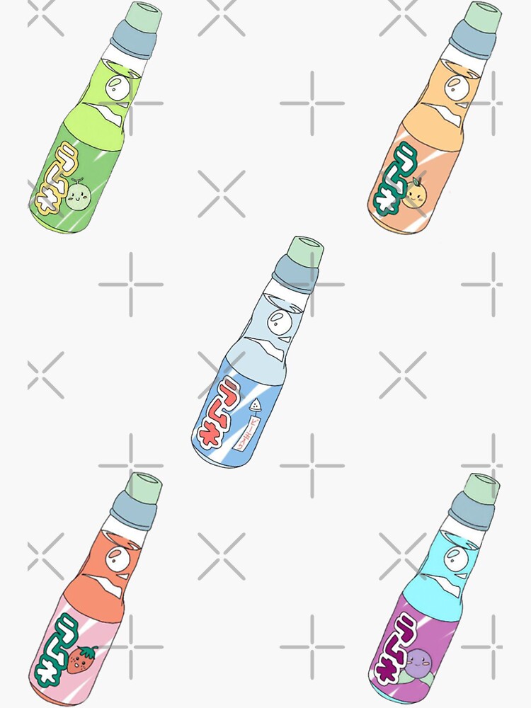 "Kawaii Soda Drink Pattern " Sticker for Sale by PeachPantone | Redbubble