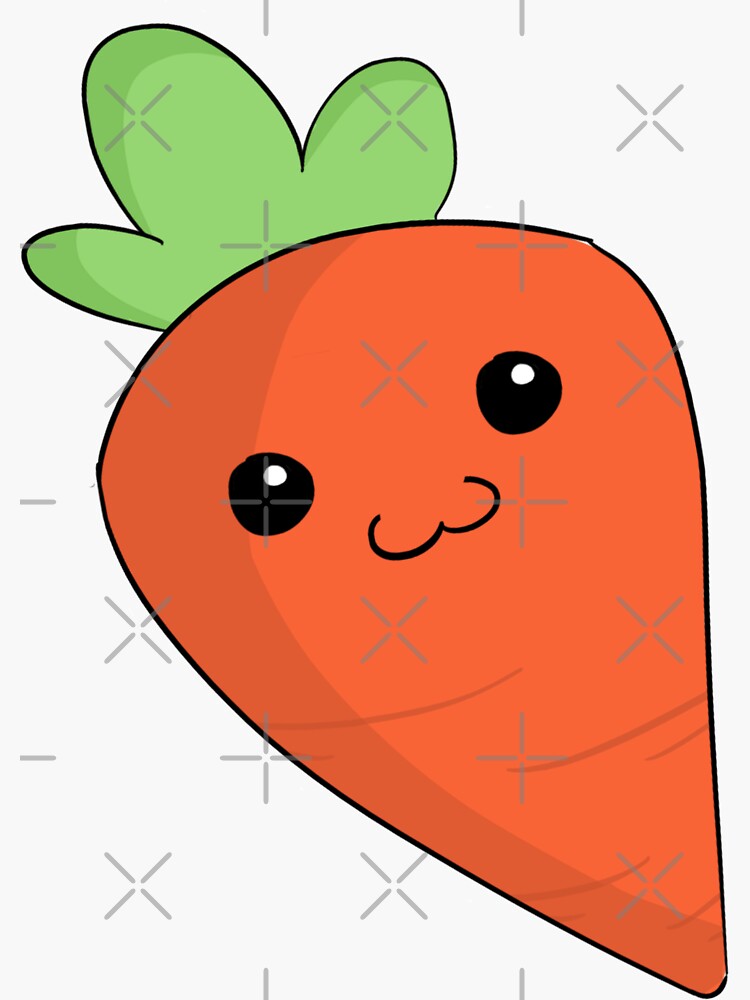 "Chibi Carrot" Sticker by Xenria | Redbubble