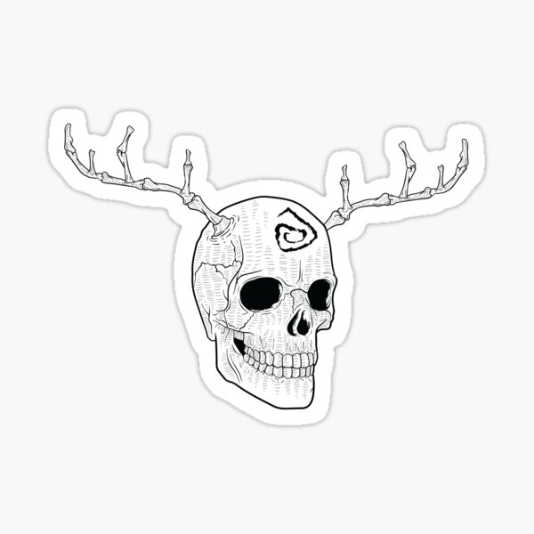 "True Detective Skull" Sticker for Sale by Lumazzett | Redbubble