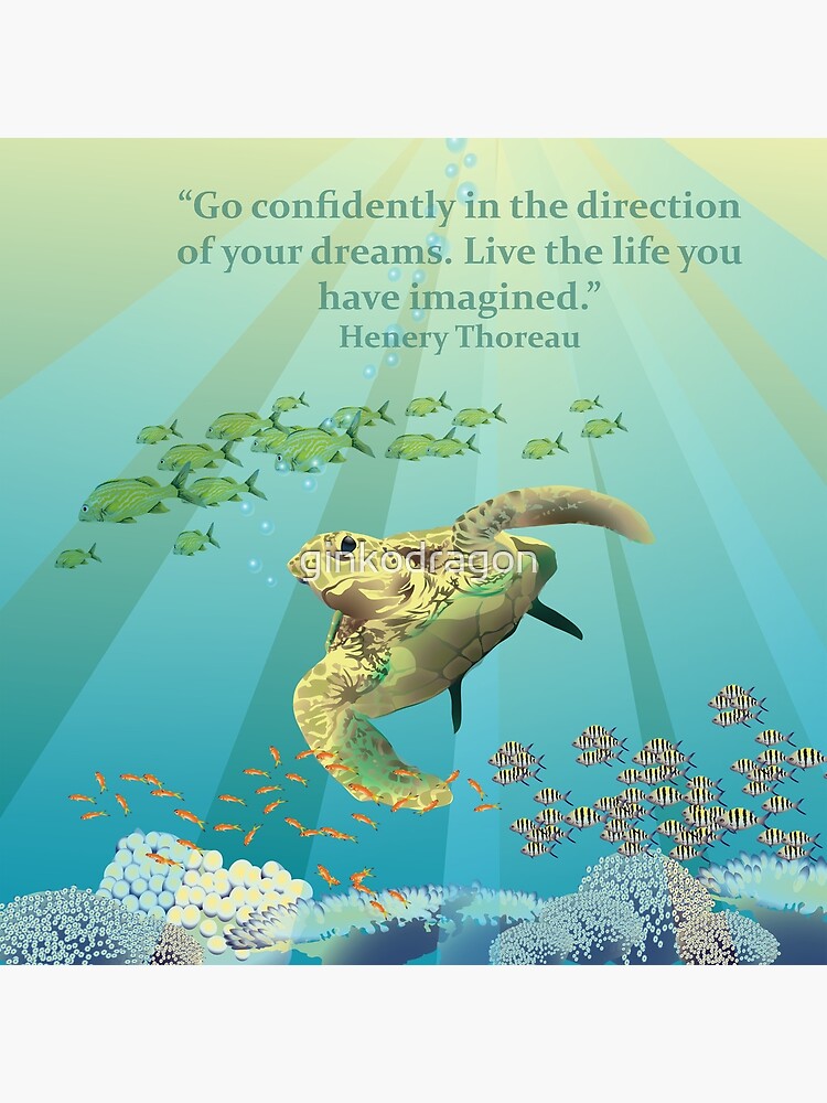 "Sea Turtle Inspirational Sea Life" Framed Art Print for Sale by ...