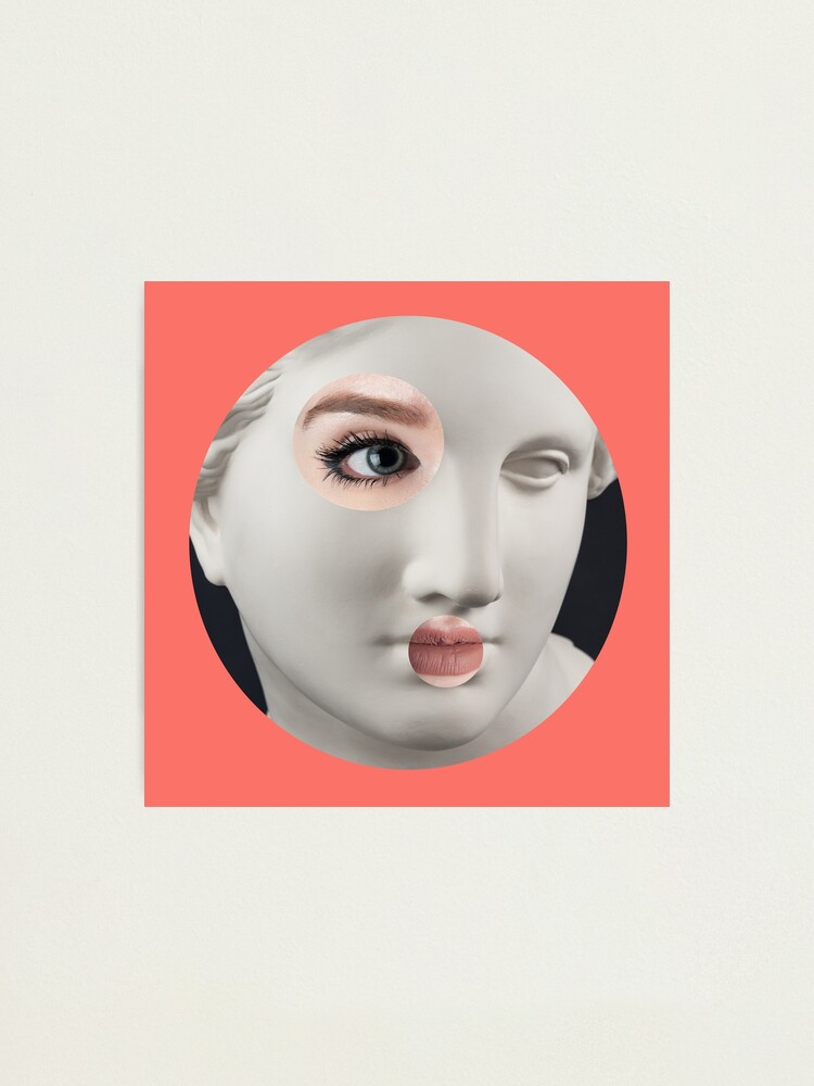 "Modern conceptual art colorful poster with ancient statue of Venus de ...