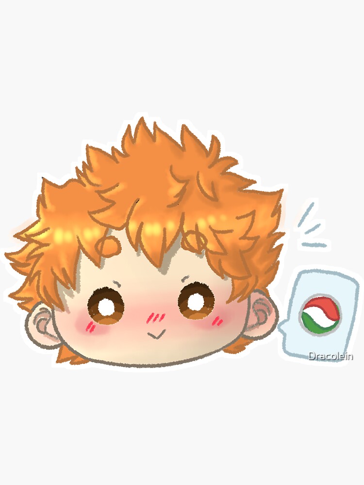 "Hinata Shoyo Chibi" Sticker by Dracolein | Redbubble