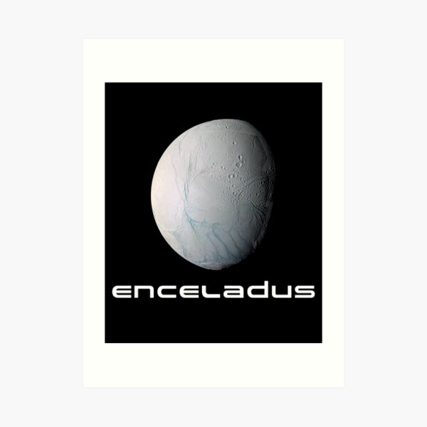 "Solar System Saturn Moon Enceladus Space Astronomy" Art Print for Sale ...