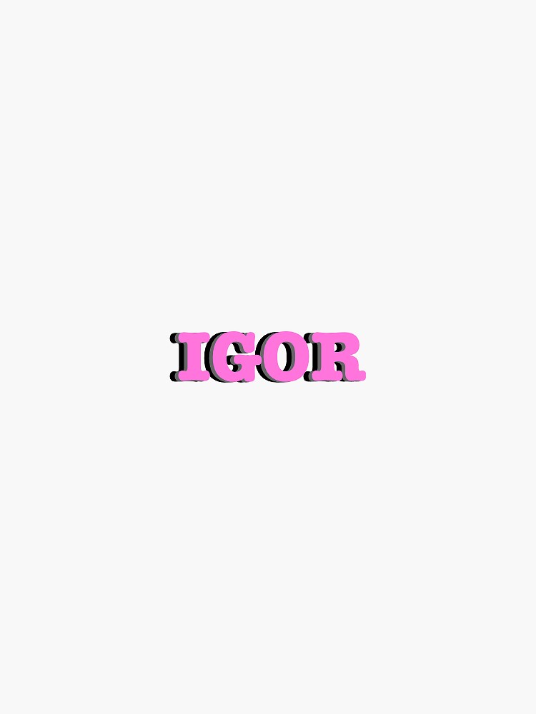 "IGOR sticker, Tyler the Creator" Sticker for Sale by zfree-art | Redbubble