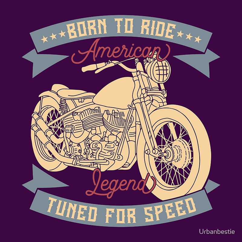 "Motorcycle American Legend vintage biker" by Urbanbestie | Redbubble