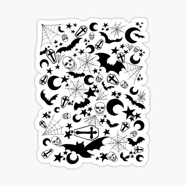 "Spooky starter pack in Black" Sticker for Sale by hausofmacabre ...