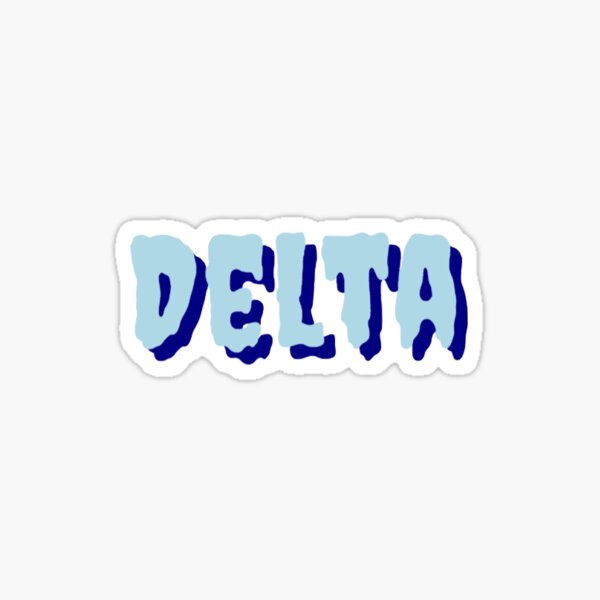 "Delta light blue and dark blue" Sticker for Sale by karakf | Redbubble