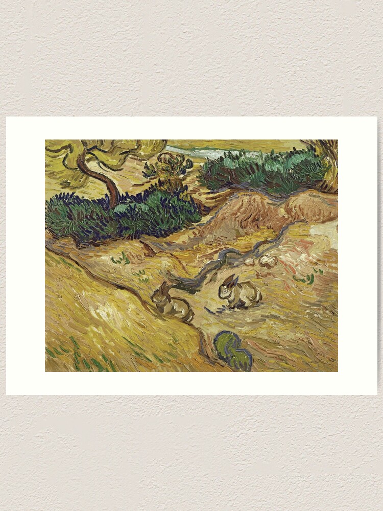 "Vincent van Gogh - Landscape with Rabbits" Art Print for Sale by ...