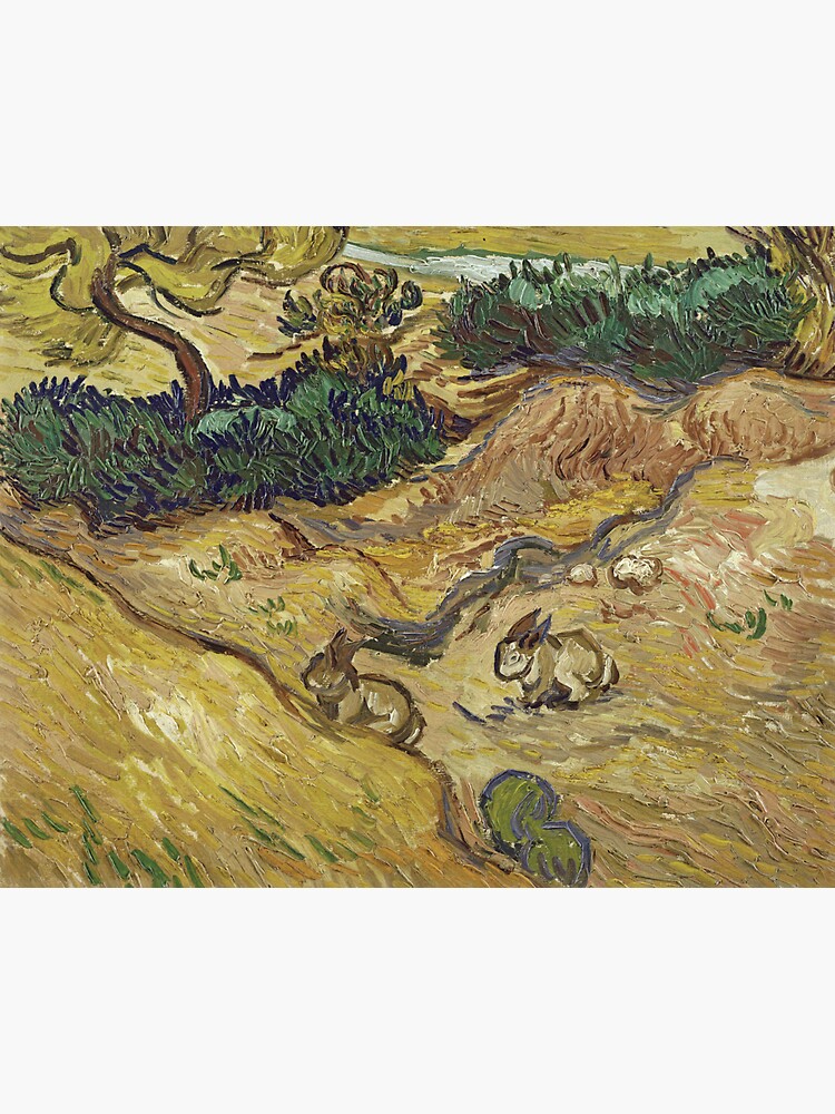 "Vincent van Gogh - Landscape with Rabbits" Sticker for Sale by ...