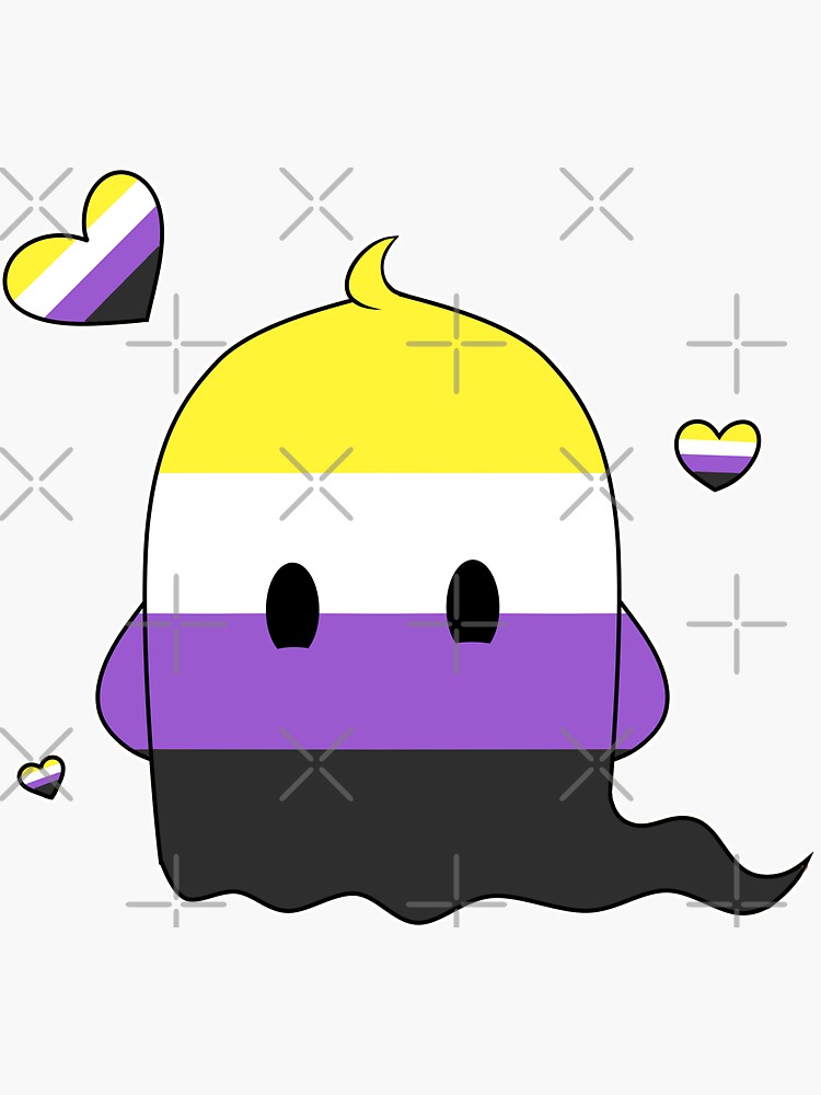 "Non Binary Ghost" Sticker by ShiroCashelle | Redbubble