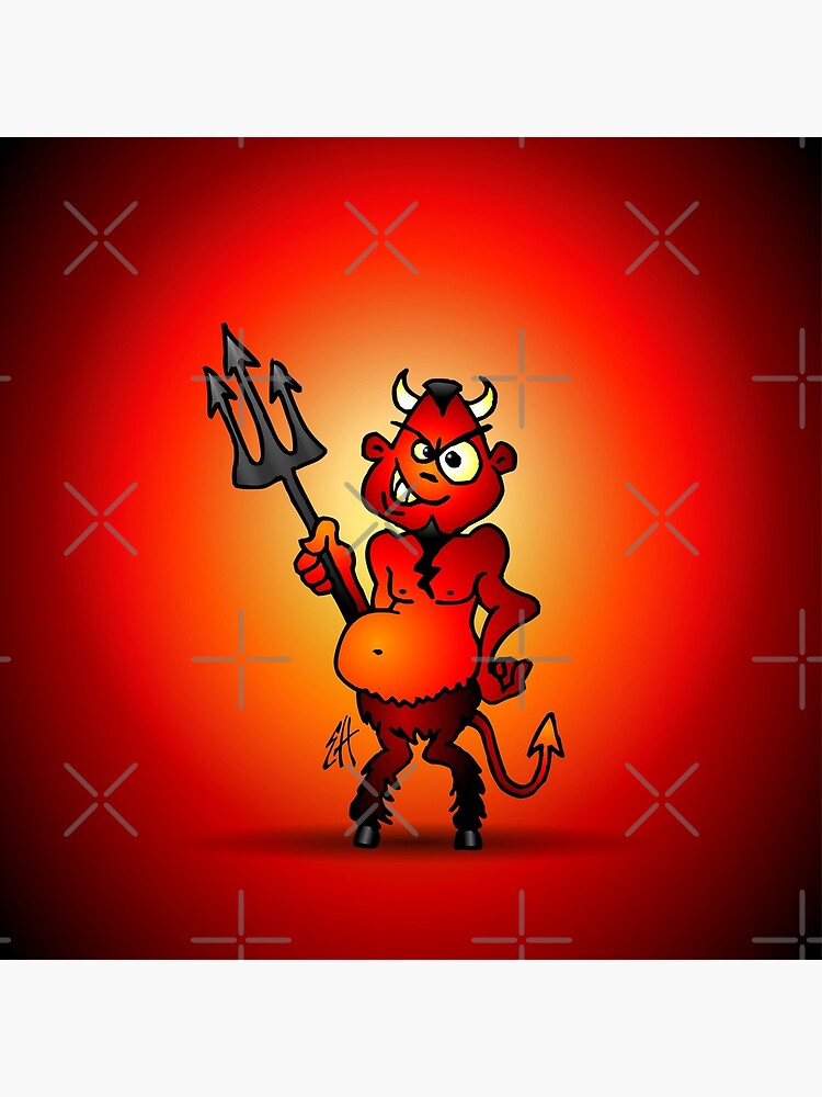 "Fat red devil" Throw Pillow for Sale by cardvibes | Redbubble