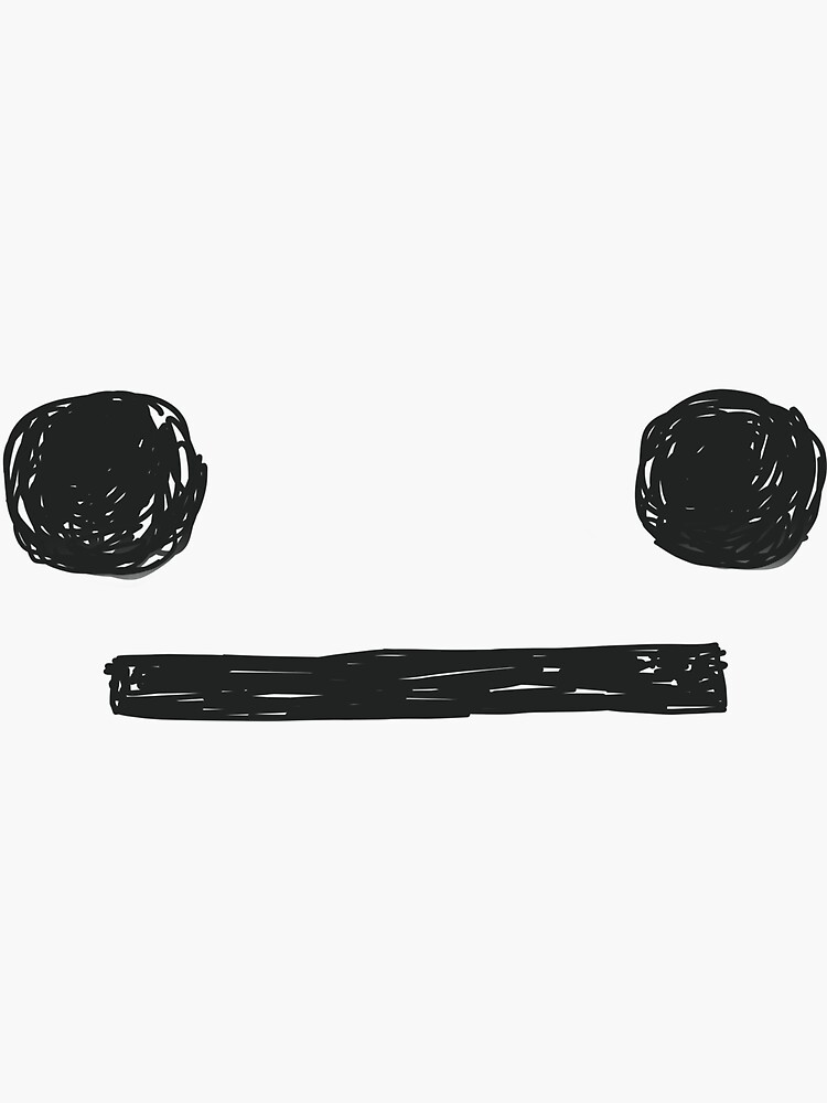"Meh Face" Sticker for Sale by CoralReefZA | Redbubble