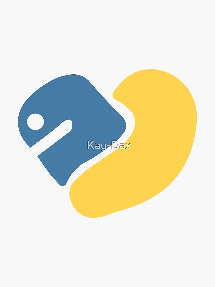 "Love Python" Sticker for Sale by Kay-Dax | Redbubble