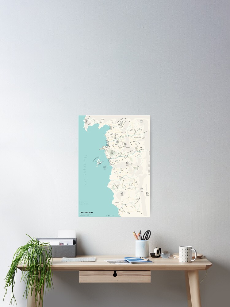 "Illustrated Witcher World Map" Poster for Sale by ArronBarnett | Redbubble