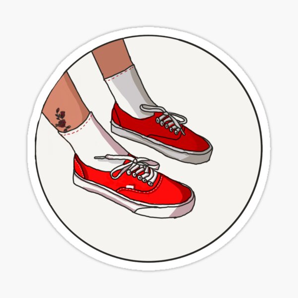 "Red shoe" Sticker for Sale by -Asha | Redbubble
