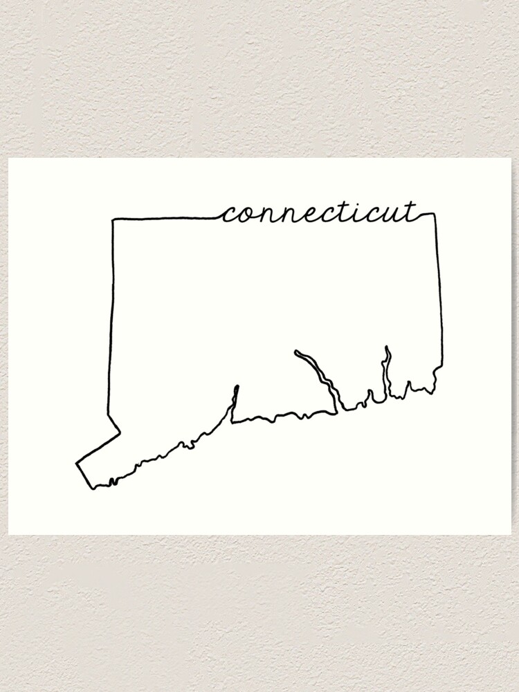 "Connecticut State Outline" Art Print for Sale by jamiemaher15 | Redbubble