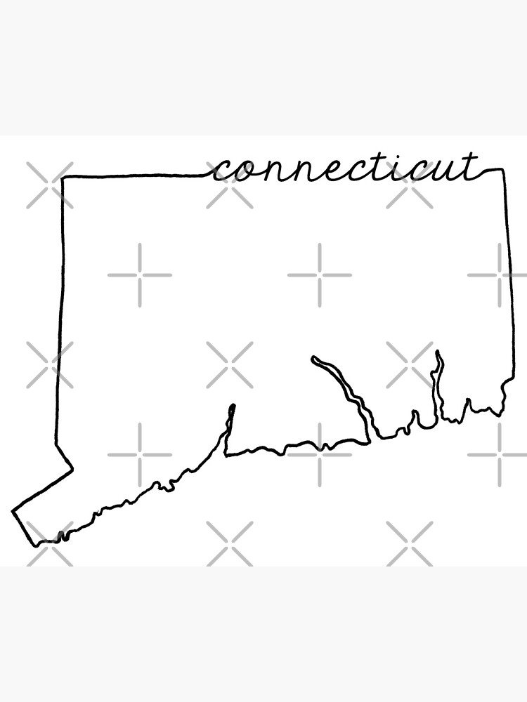 "Connecticut State Outline" Art Print for Sale by jamiemaher15 | Redbubble