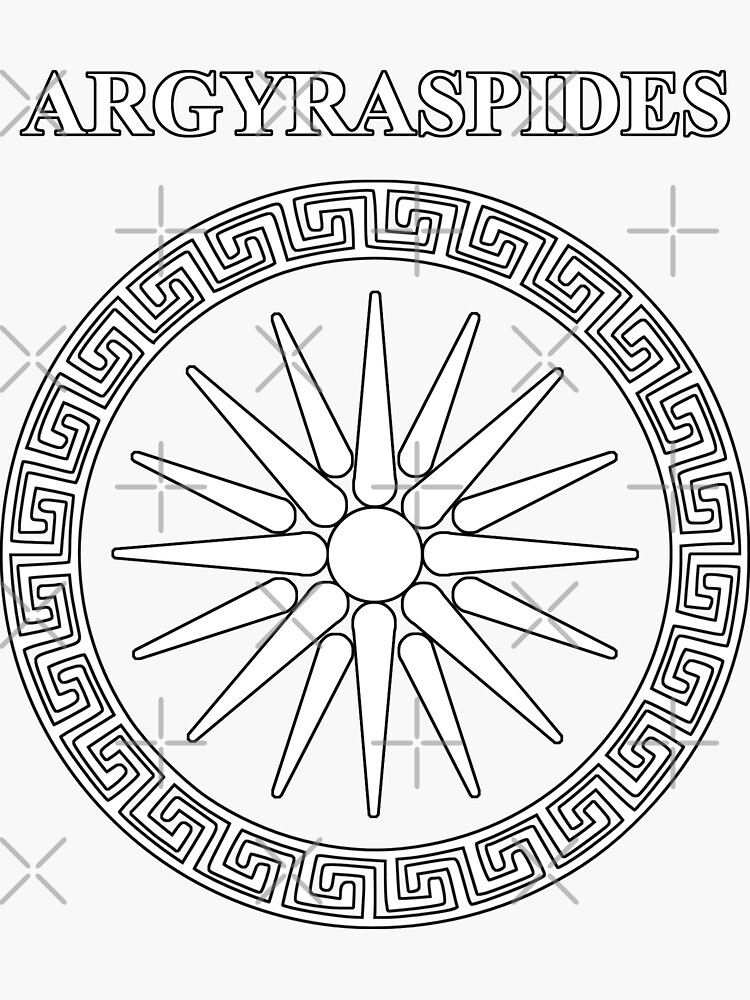 "Silver Shields Argyraspides" Sticker for Sale by WarlordApparel ...