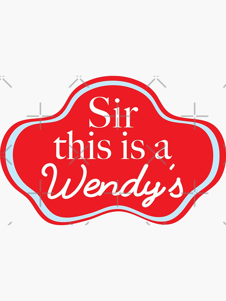 "A Wendys" Sticker for Sale by TheConcertKid | Redbubble