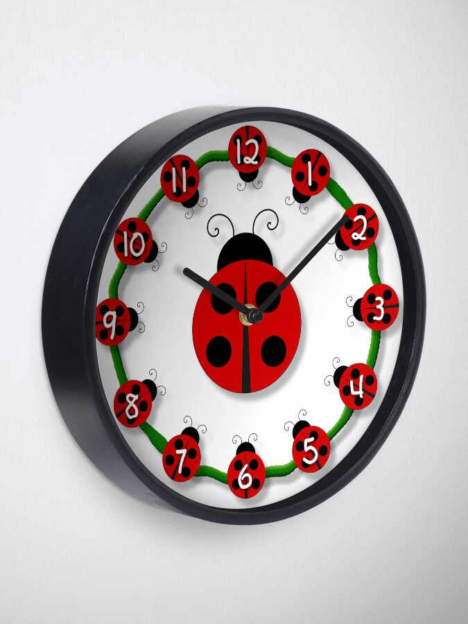 "Ladybug Pattern Print" Clock for Sale by BigAl3D | Redbubble