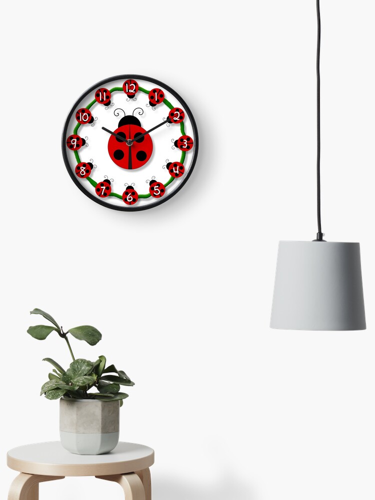 "Ladybug Pattern Print" Clock for Sale by BigAl3D | Redbubble