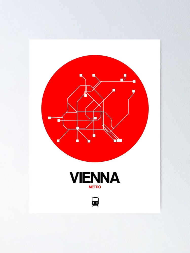 "Vienna Red Subway Map" Poster for Sale by NAXART | Redbubble